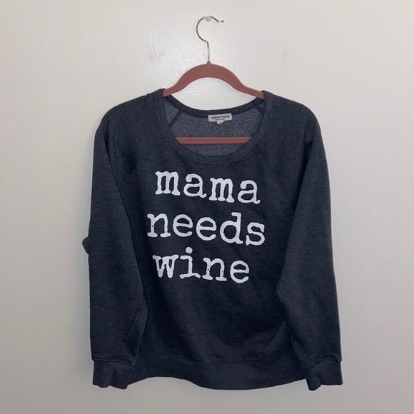 Grayson Threads | Sweaters | Grayson Threads Mama Needs Wine Gray ...